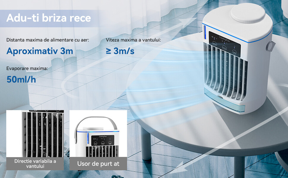 Mini racitor de aer portabil cu ventilator, YWX, Pentru Camera/Birou ...