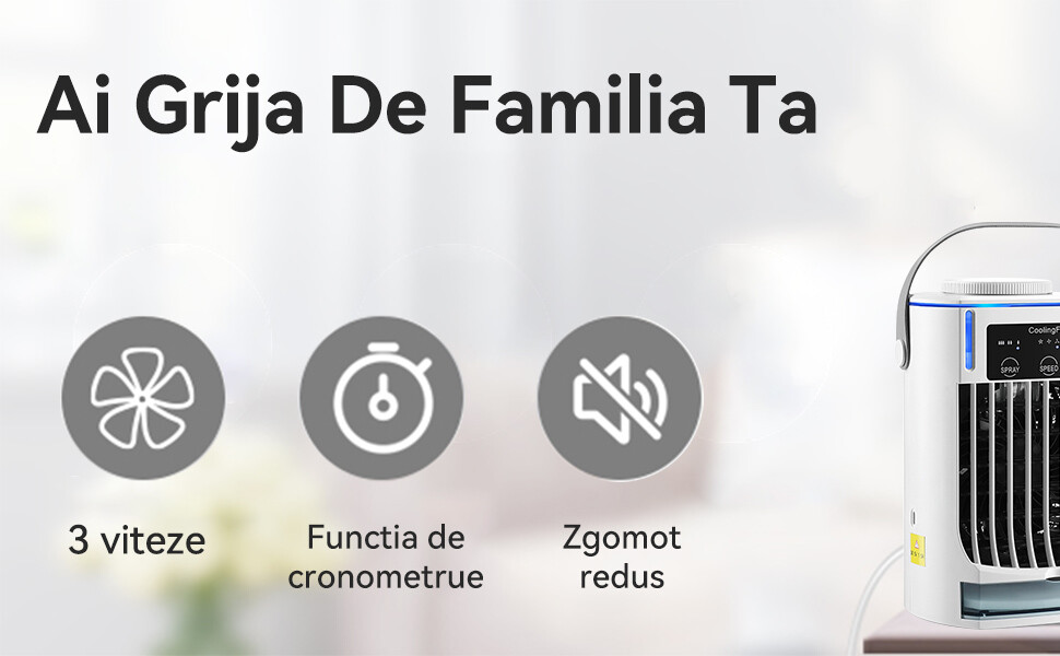 Mini racitor de aer portabil cu ventilator, YWX, Pentru Camera/Birou ...