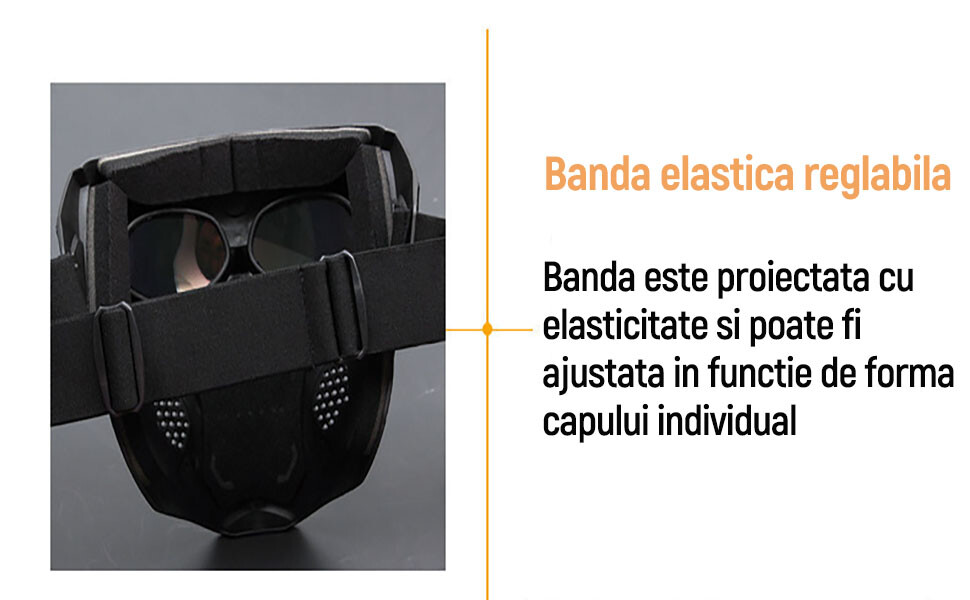 Masca de protectie tactica, Vaxiuja, Forma de craniu, Reglabila ...