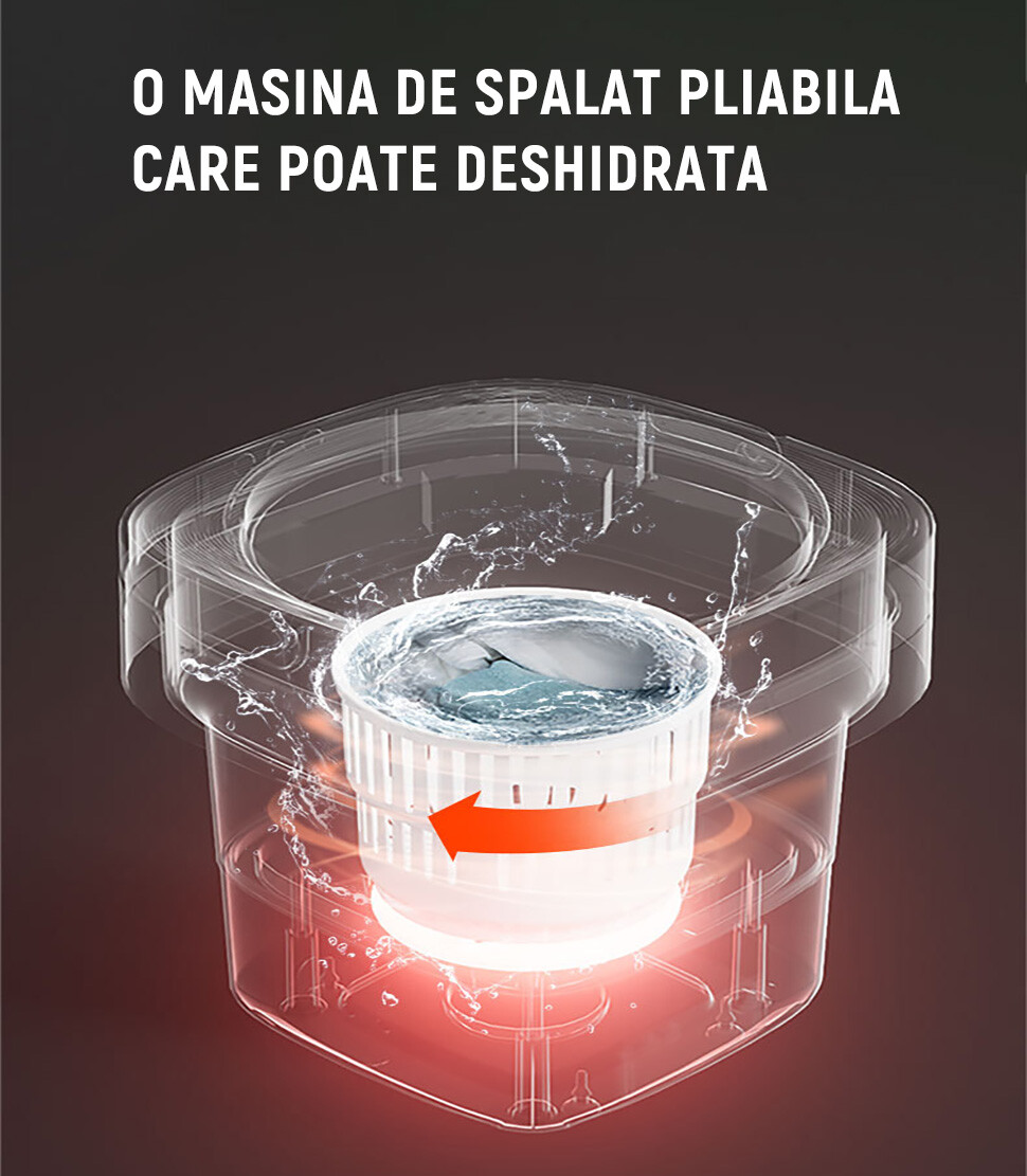 Masina de spalat rufe, Vaxiuja, Pliabila, Antibacterian ion de argint ...